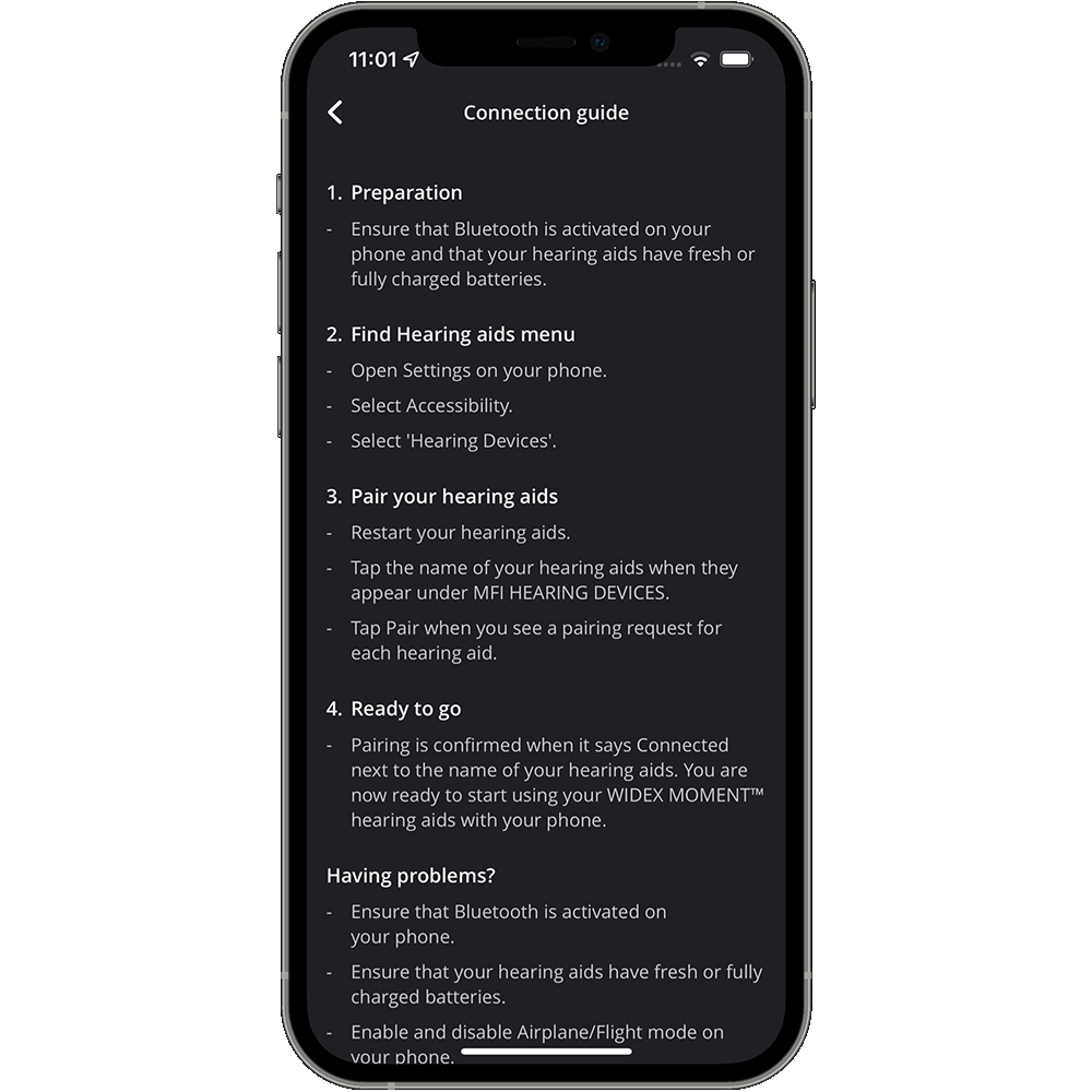 The Moment™ hearing aid app