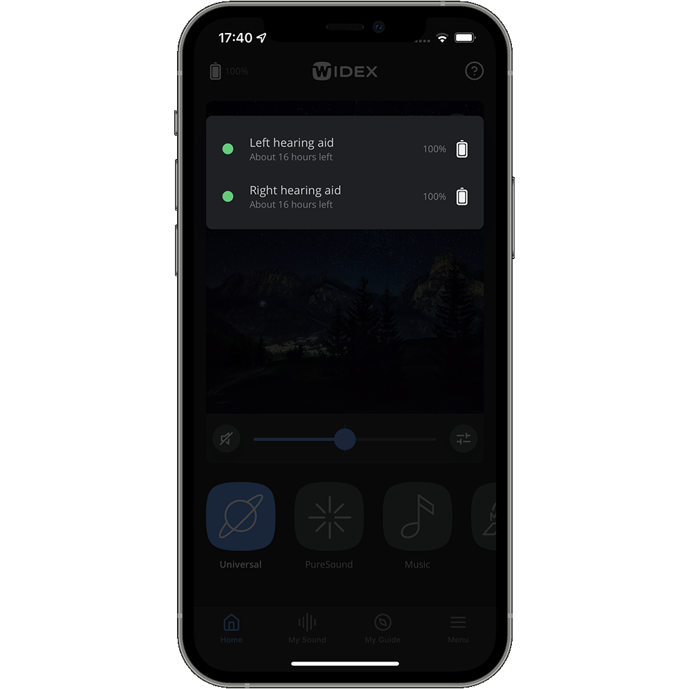 The Moment hearing aid app | Widex
